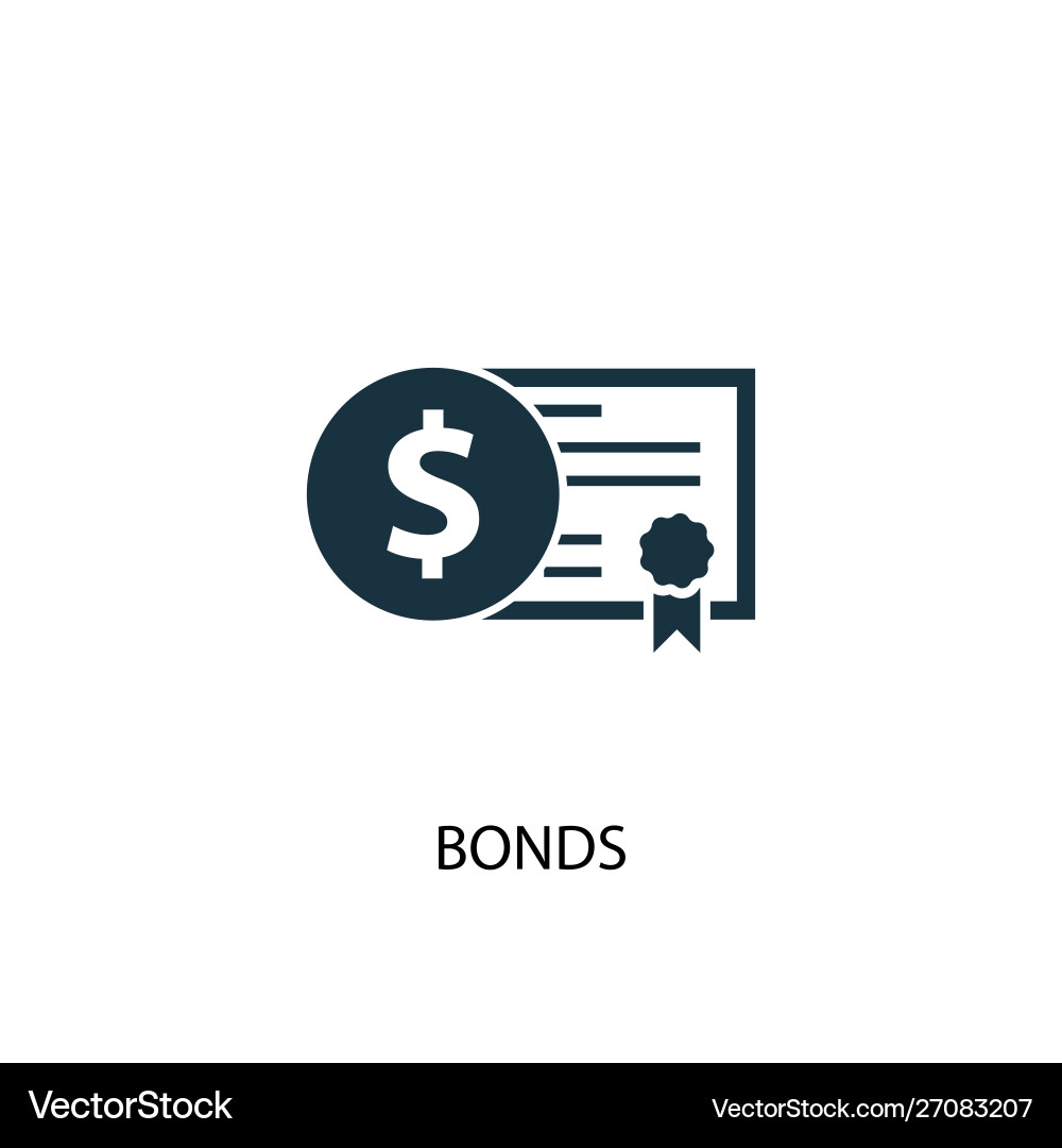 Bonds icon simple element Royalty Free Vector Image