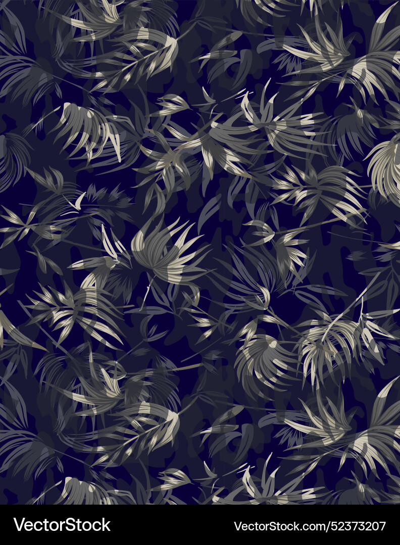 Botany elements leaves seamless repeat pattern Vector Image