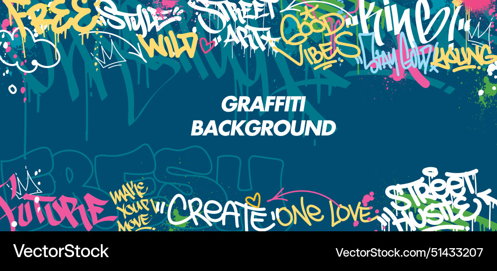 Colorful graffiti backgrounds 2 Royalty Free Vector Image