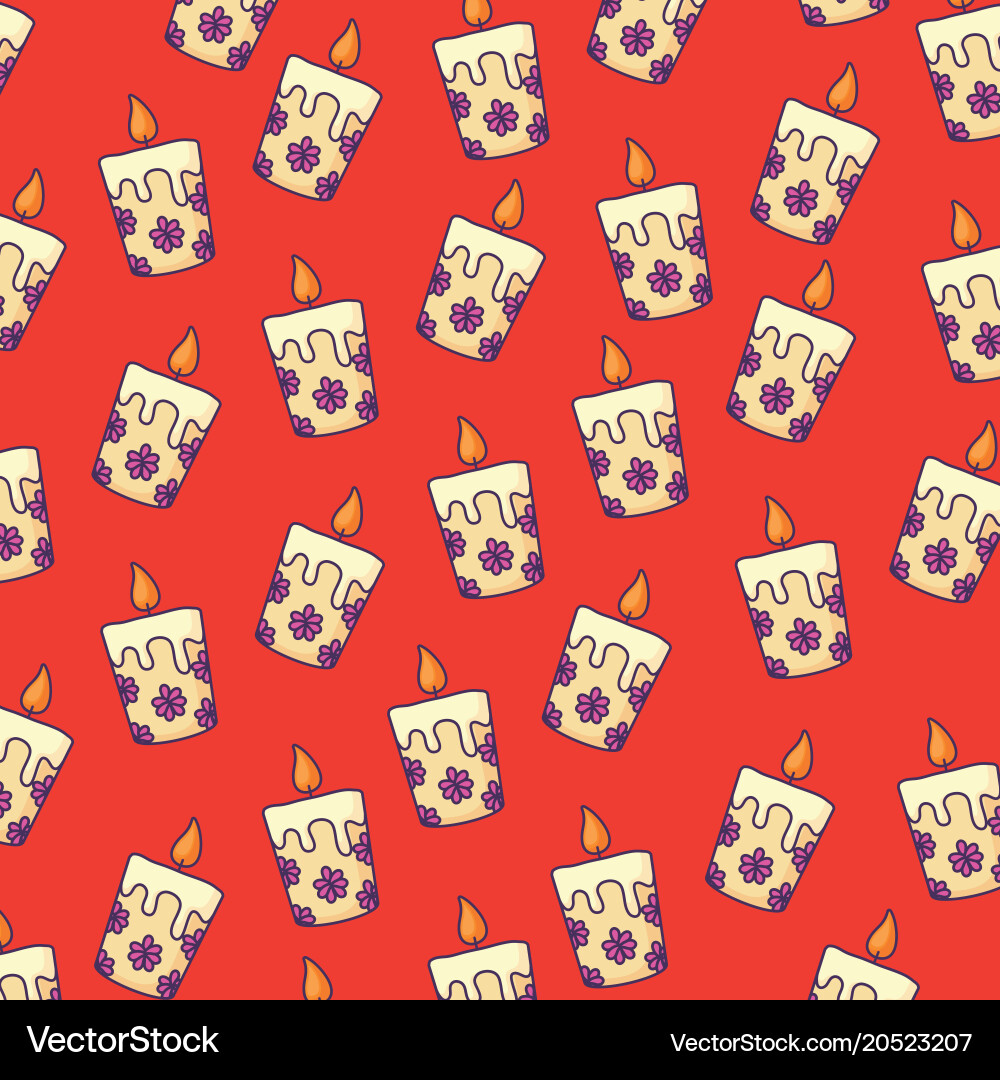 Floral candles background Royalty Free Vector Image