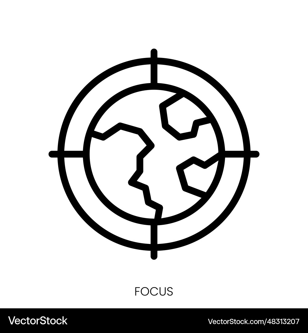 Focus icon line art style design isolated Vector Image