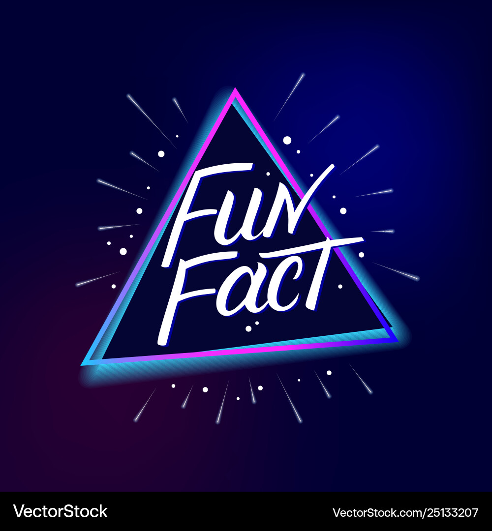 Fun Fact Handschriftschrift Lizenzfreies Vektorbild