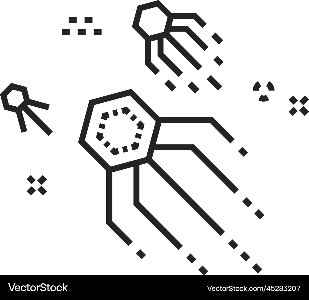 Nanobots: Futuristic Technology Icon Royalty Free Vector