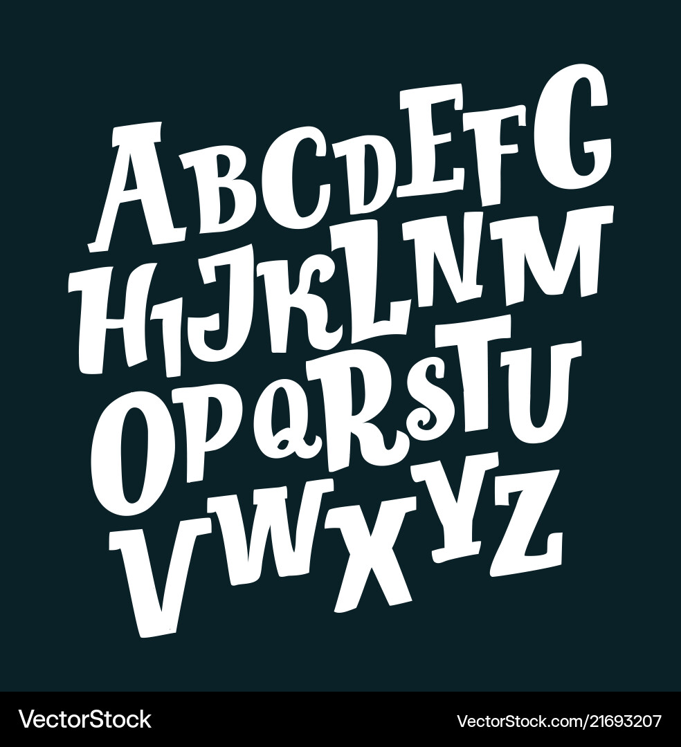 Retro slanted font and alphabet Royalty Free Vector Image
