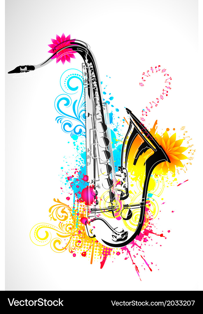 Saxophone Royalty Free Vector Image - VectorStock