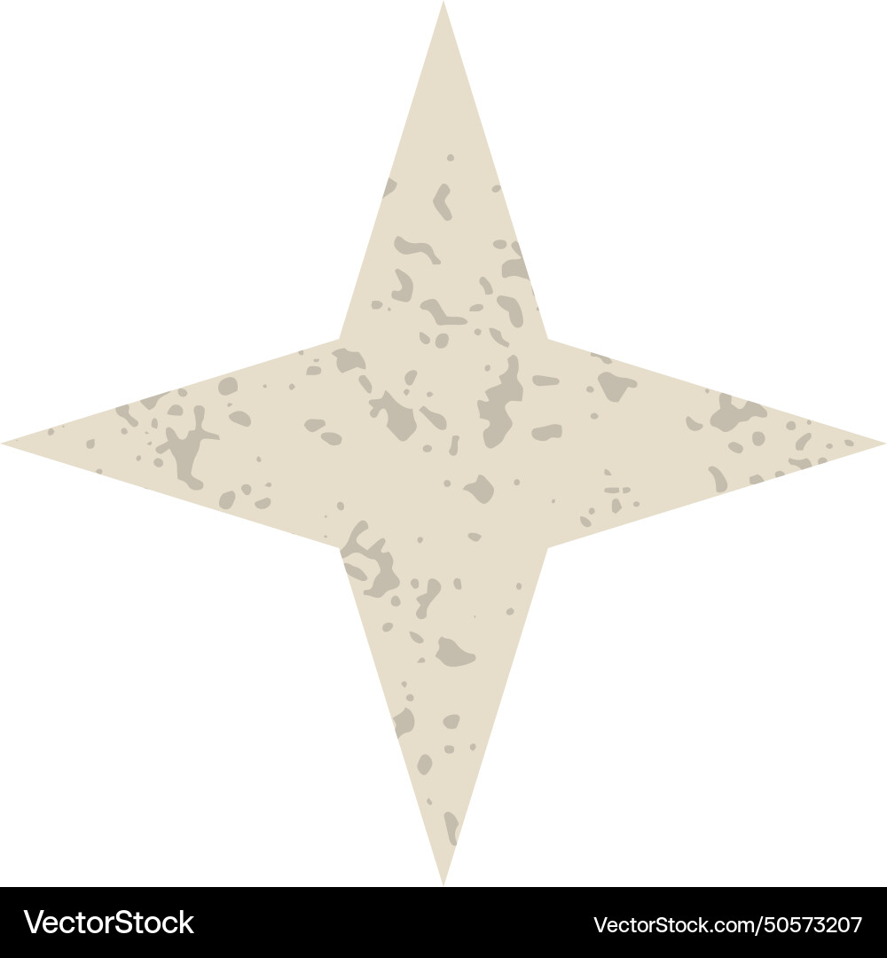Star with grunge texture Royalty Free Vector Image