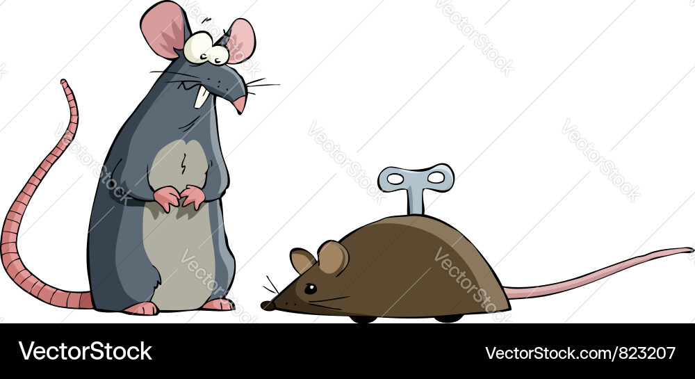 Two mouse Royalty Free Vector Image - VectorStock