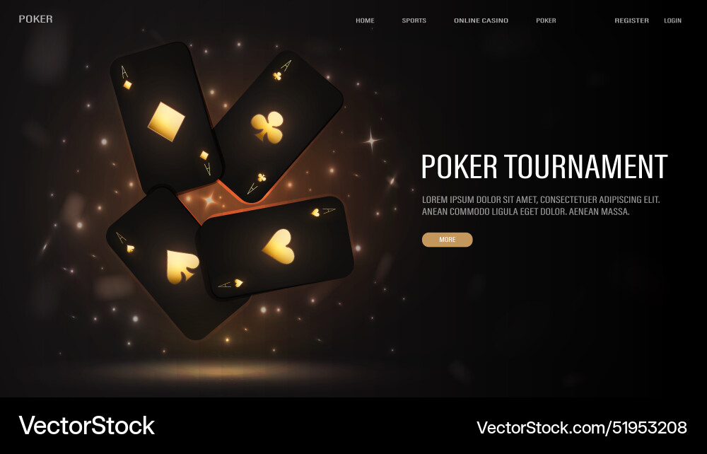 A web banner with bright gold cards on black Vector Image