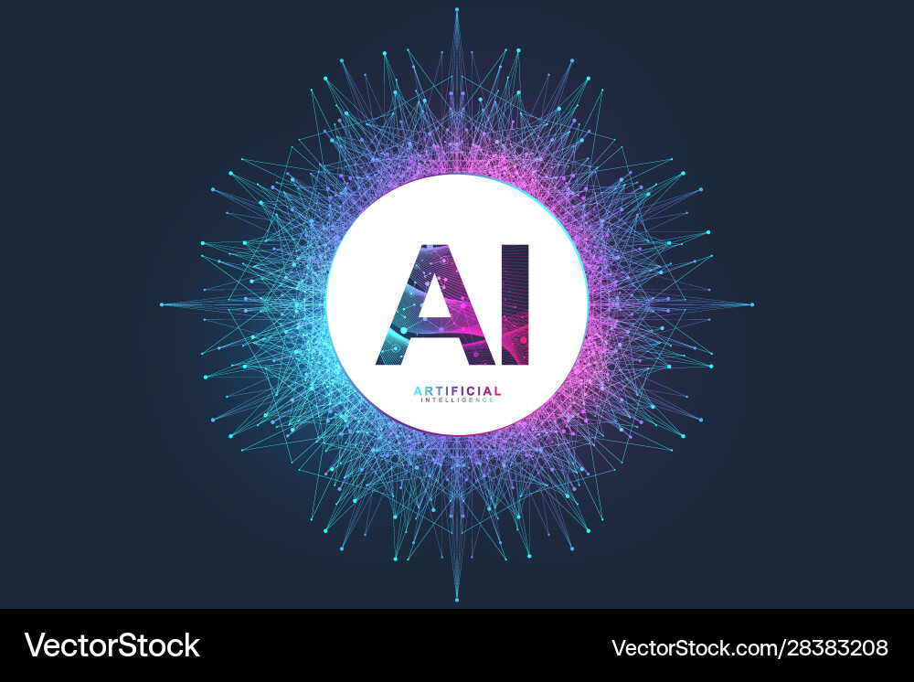 Artificial intelligence logo Royalty Free Vector Image