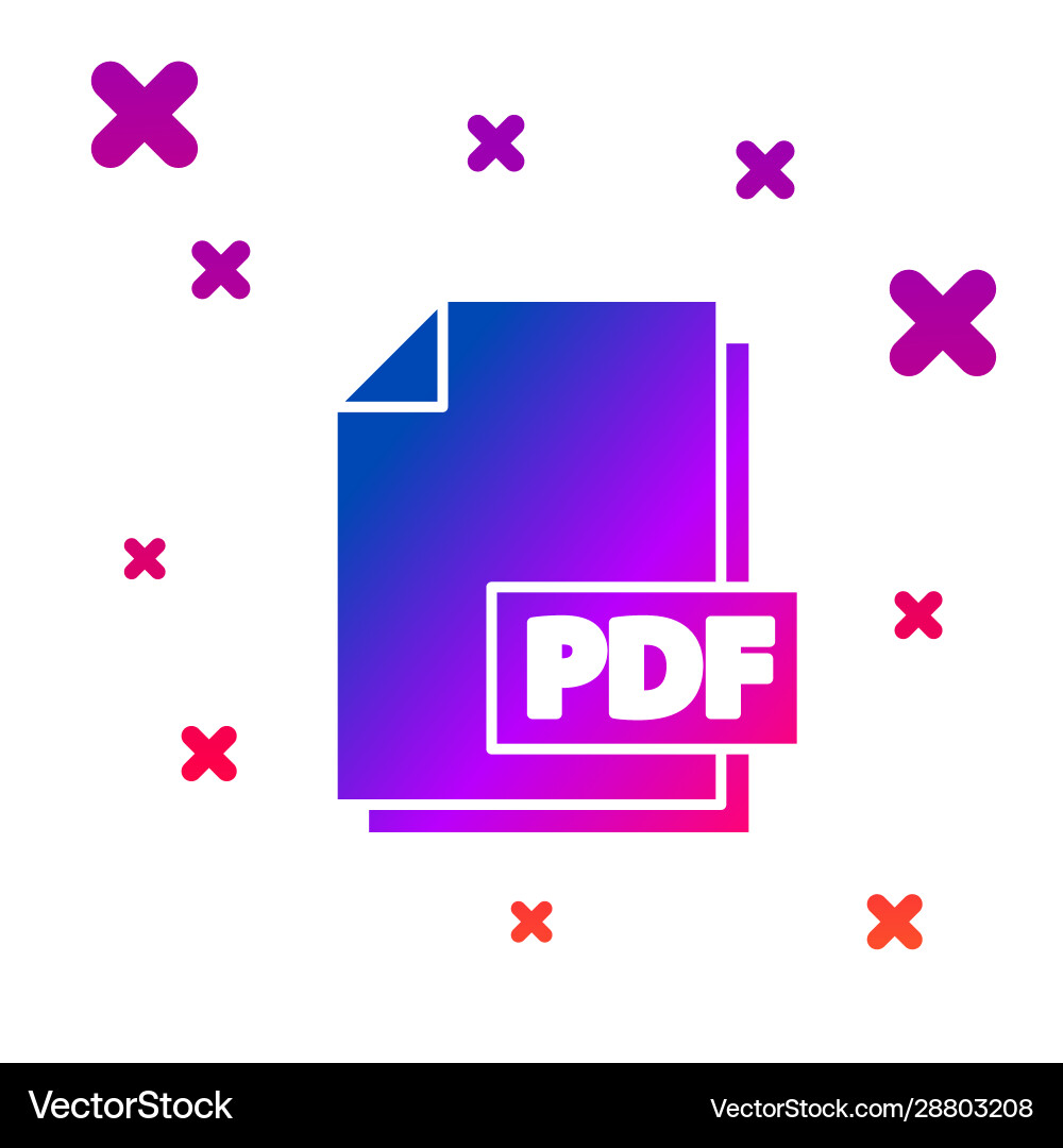 Color pdf file document download button icon Vector Image