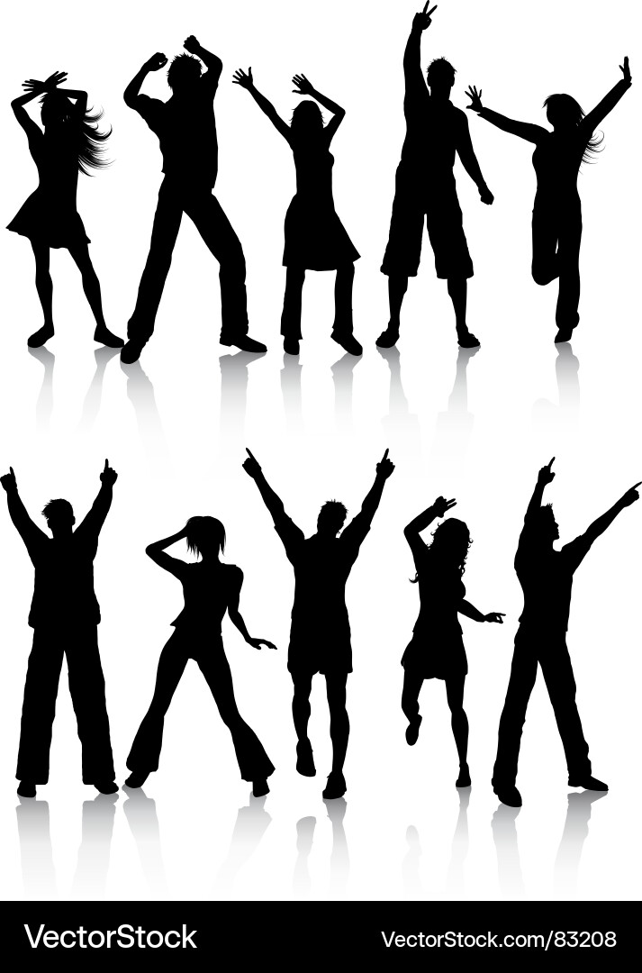 Dancing people Royalty Free Vector Image - VectorStock
