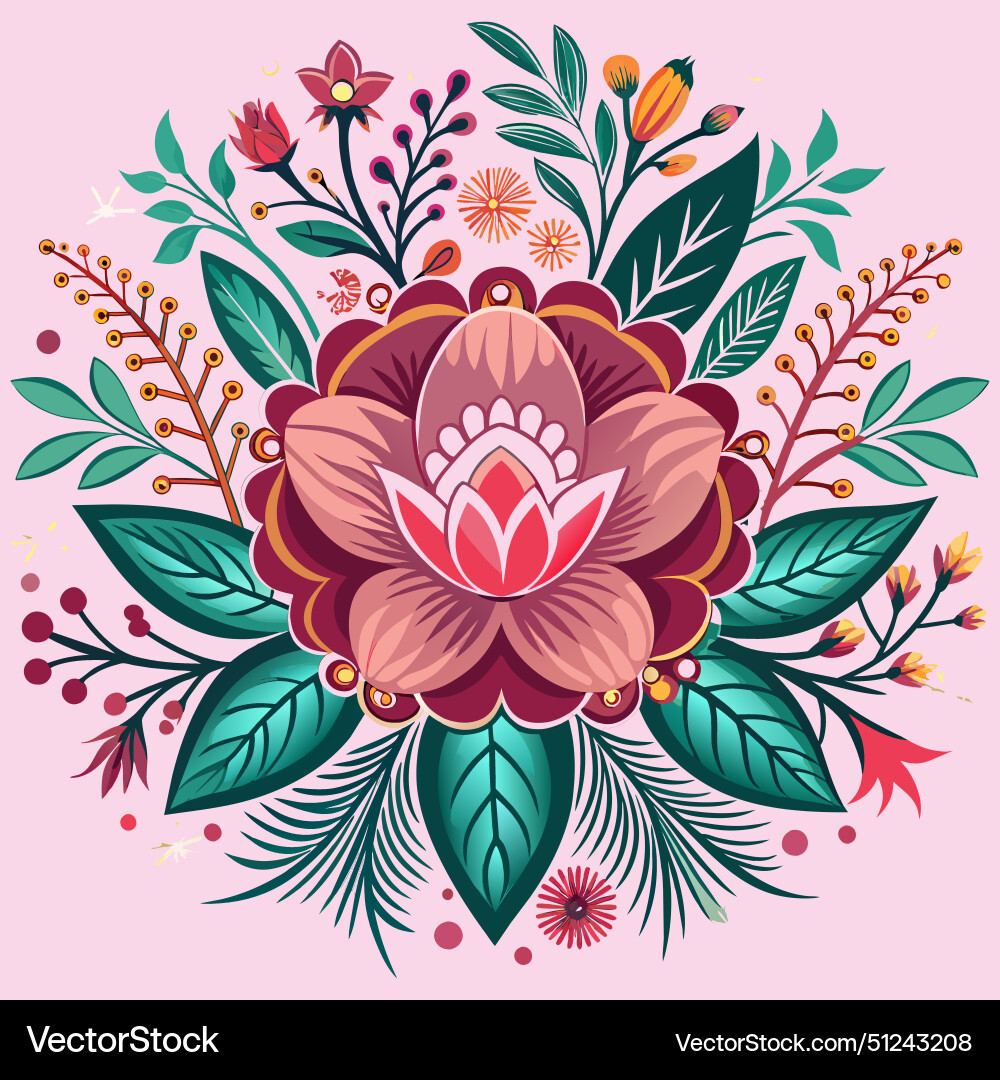 Floral dcor art Royalty Free Vector Image - VectorStock