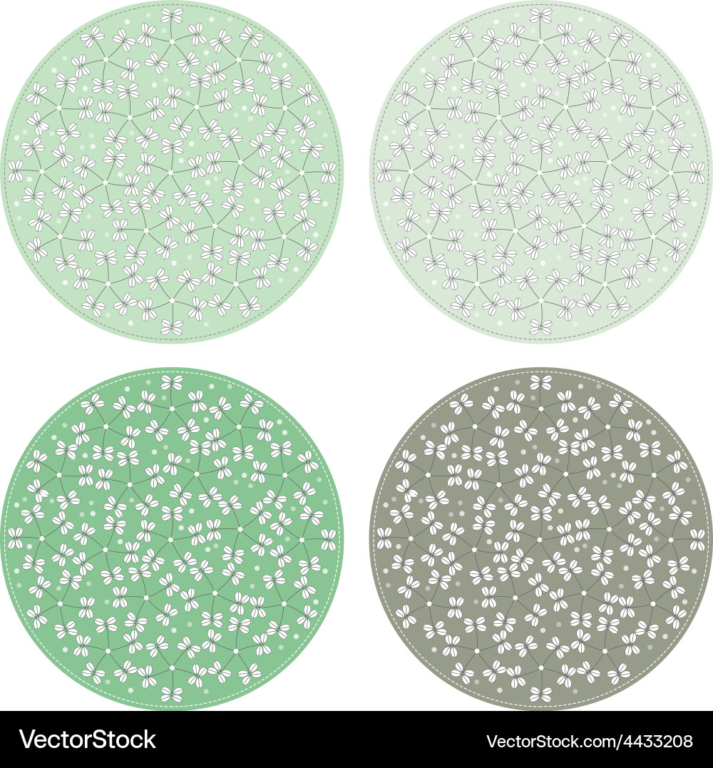Floral pattern round backgrounds Royalty Free Vector Image