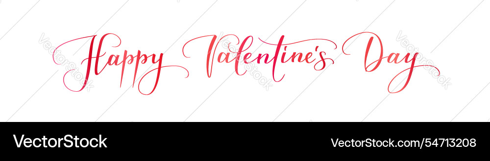 Happy valentines day hand written calligraphy Vector Image