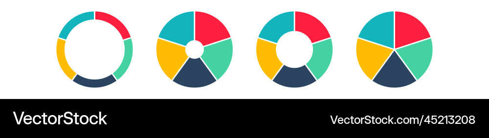 Infographic elements diagram progress bar flat Vector Image