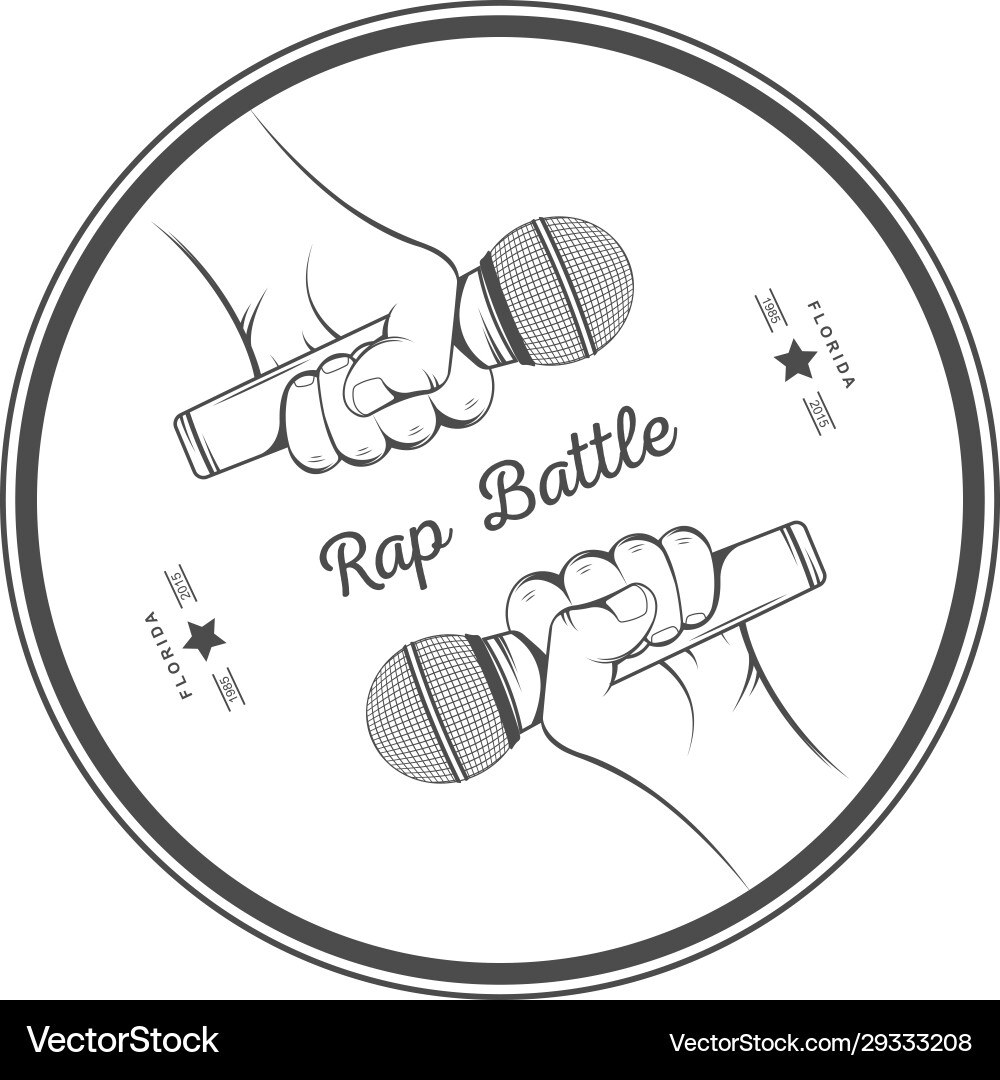 Rap battle logo Royalty Free Vector Image - VectorStock