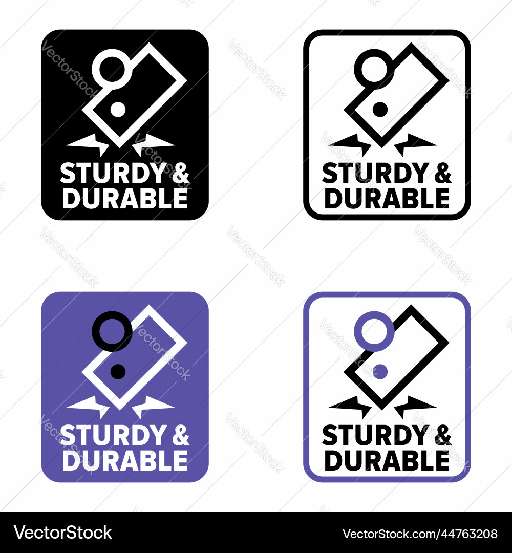 Sturdy and durable information sign Royalty Free Vector