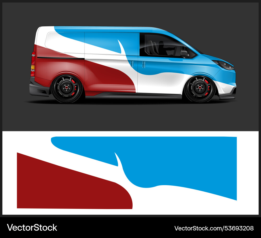 Vinyl vehicle wrap sticker design for adventure Vector Image