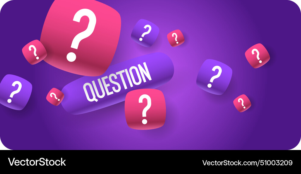 A poster with question marks Royalty Free Vector Image