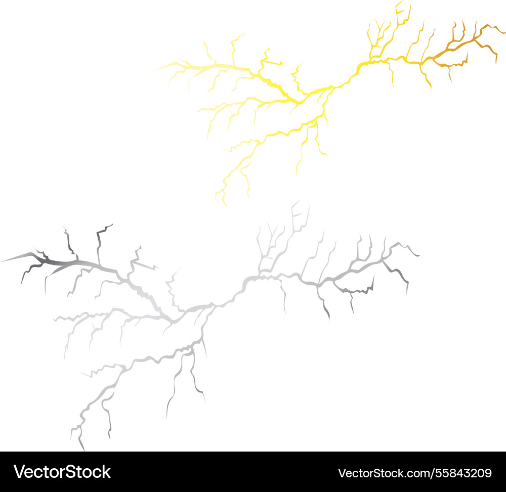 Bright light effects lightning magic Royalty Free Vector