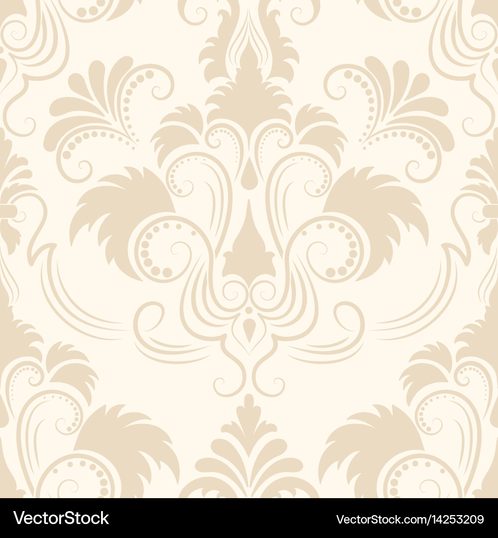 Damask seamless pattern element Royalty Free Vector Image