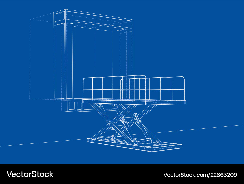 Dock Leveling Konzept Lizenzfreies Vektorbild