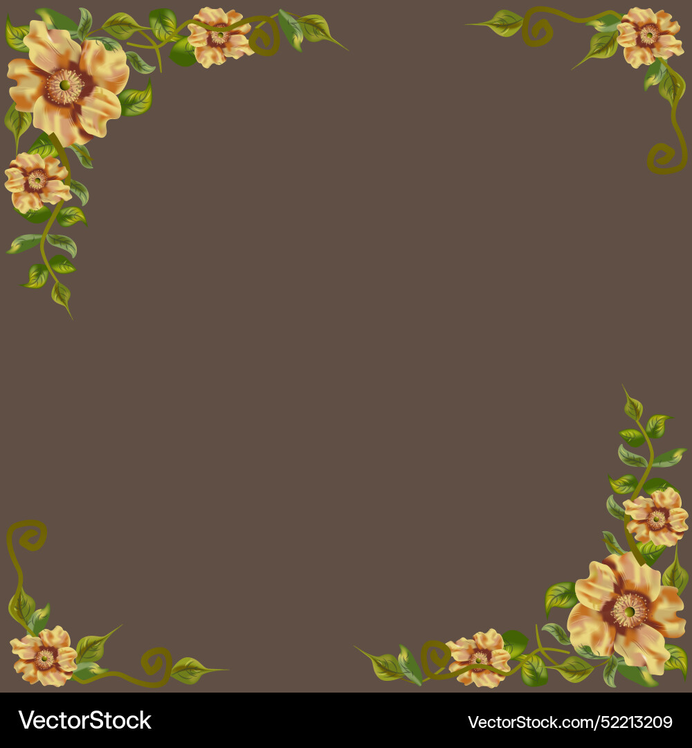 Floral decorative border and frame Royalty Free Vector Image