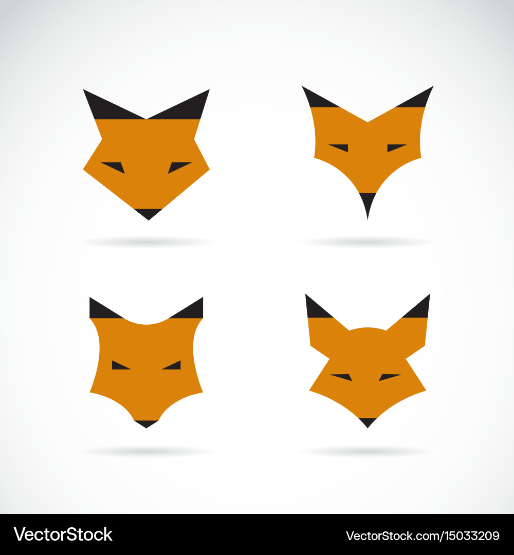 Fox face design on white background wild animals Vector Image