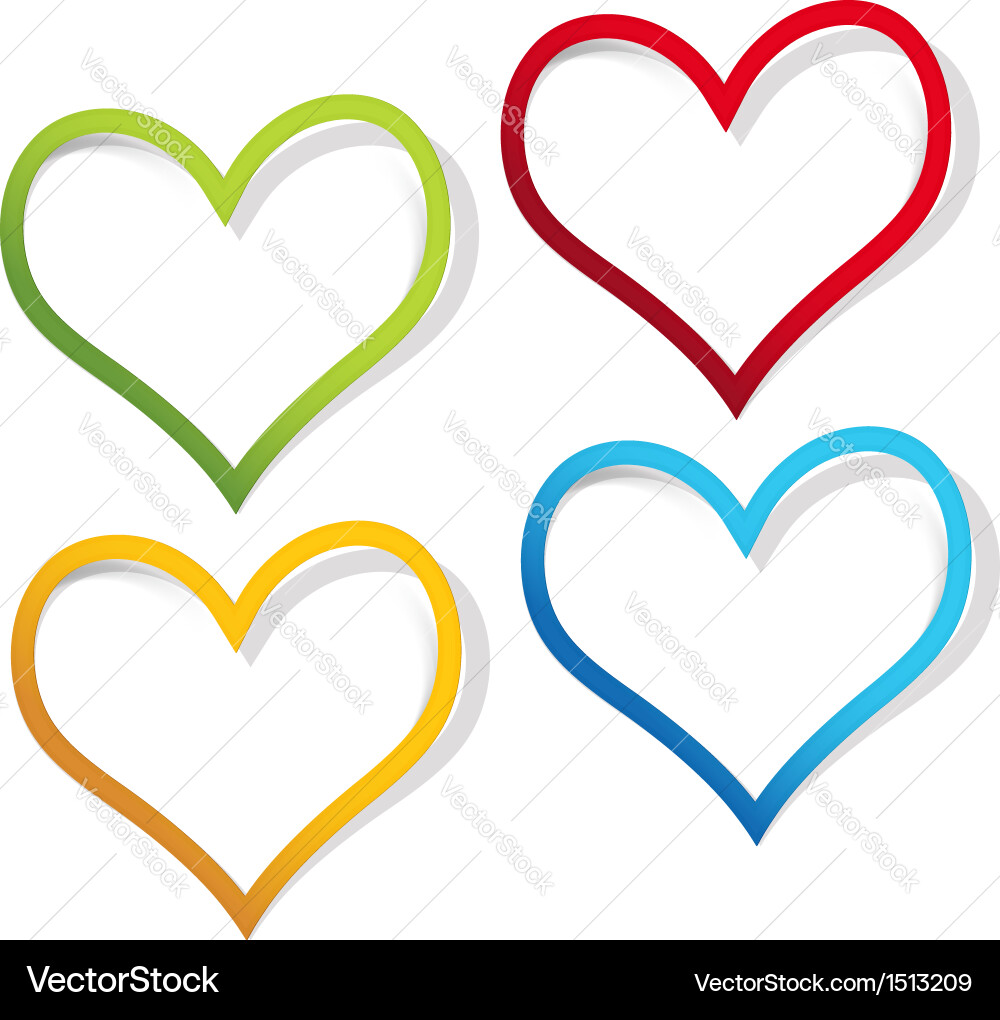 Heart labels Royalty Free Vector Image - VectorStock