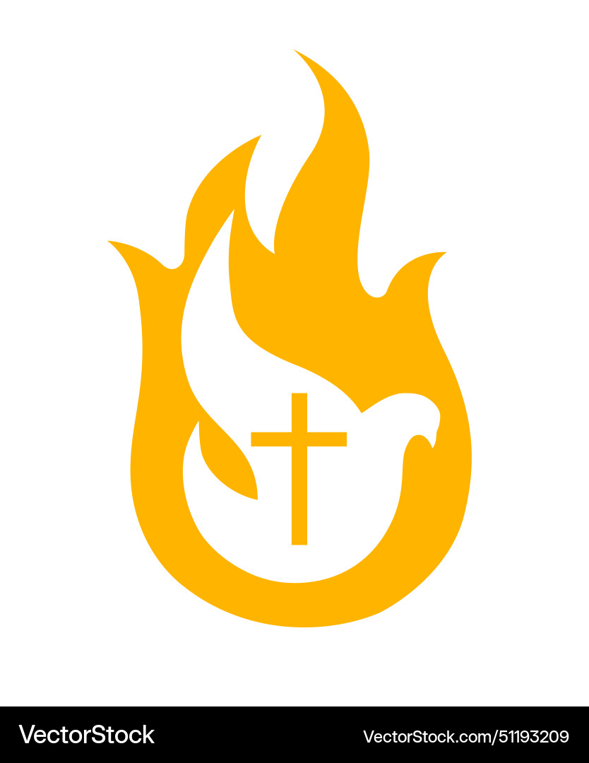 Holy spirit dove logo Royalty Free Vector Image