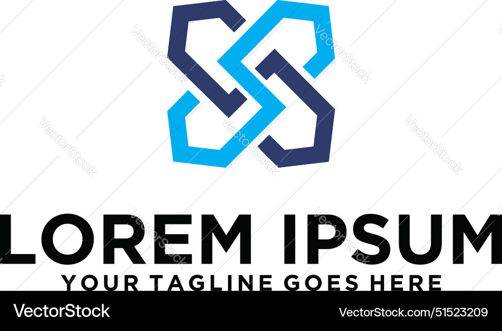 Initial letter ss logo idea Royalty Free Vector Image