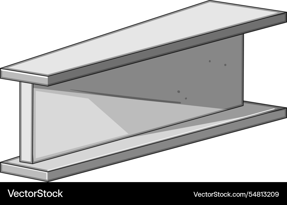 Load steel beam cartoon Royalty Free Vector Image