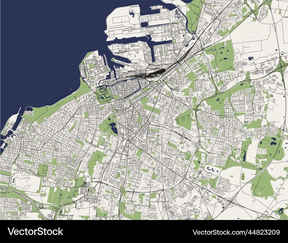 Map of the city malmo sweden Royalty Free Vector Image