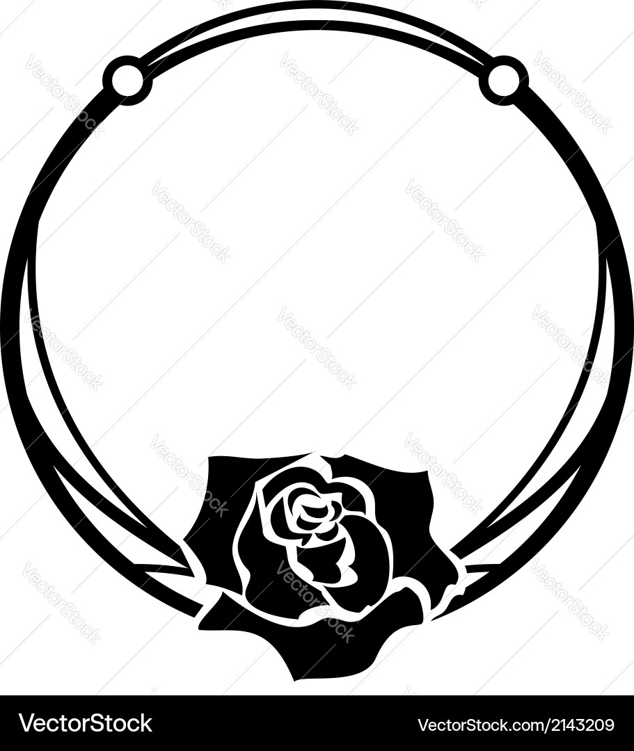 Rose frame Royalty Free Vector Image - VectorStock