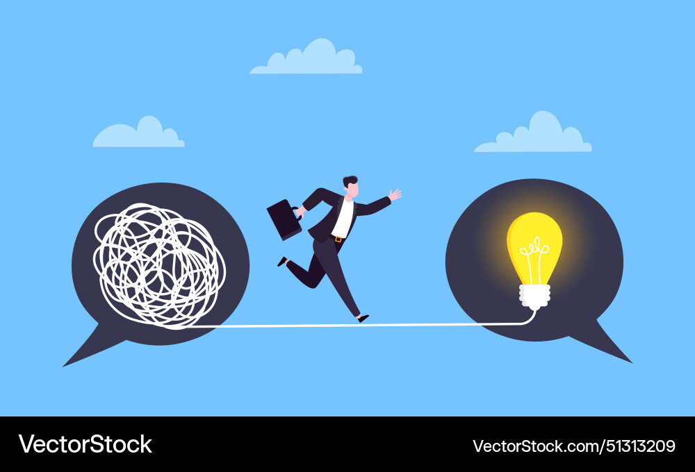 Understanding problem solution simplify challenge Vector Image