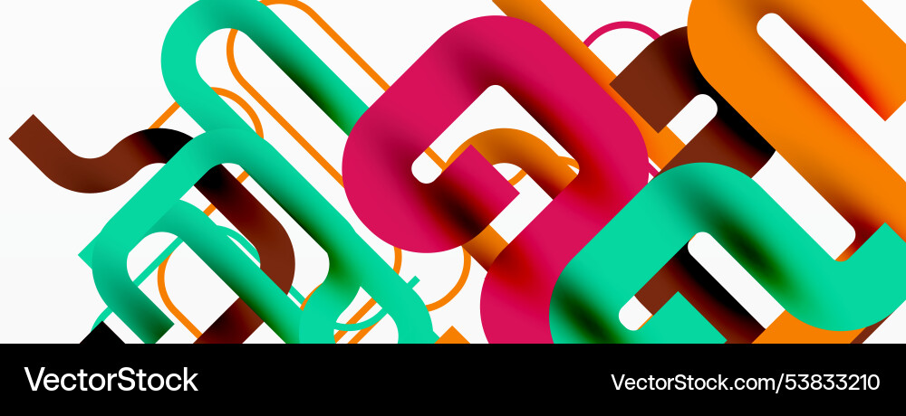 Abstract background curvy lines minimal geometric Vector Image