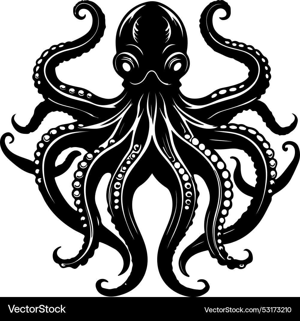Octopus Silhouette Tattoo