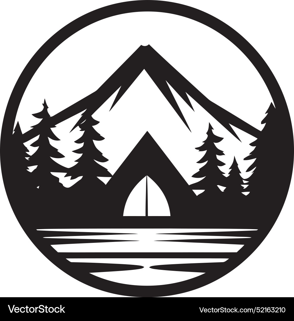 Camping in the desert surviving extreme Royalty Free Vector