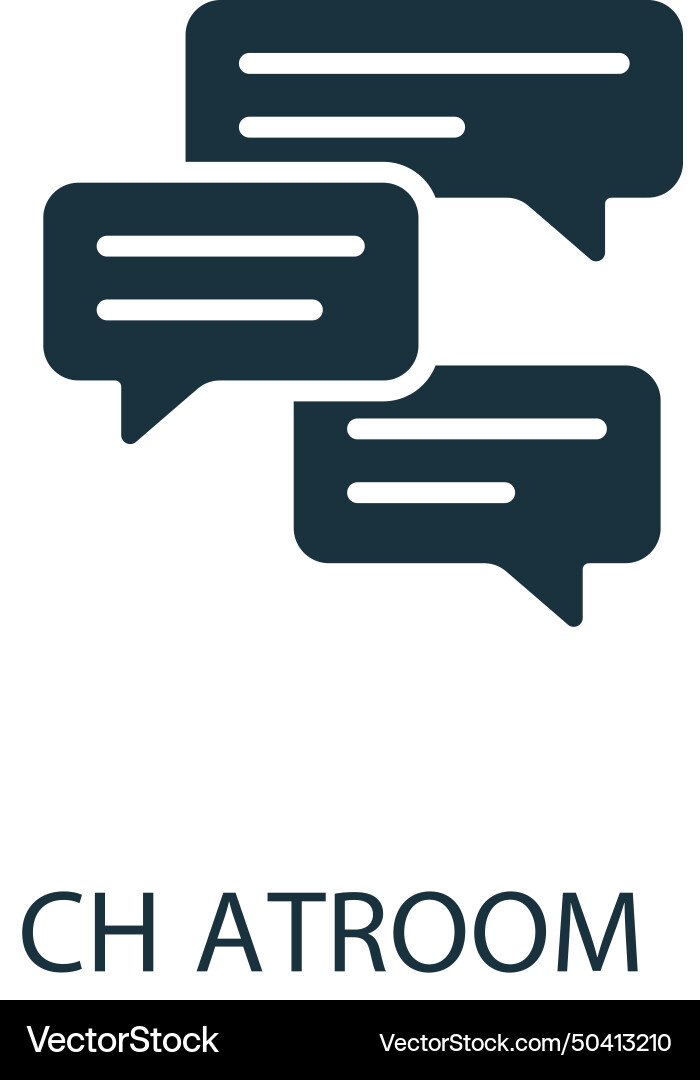 Chatroom icon monochrome simple sign from Vector Image