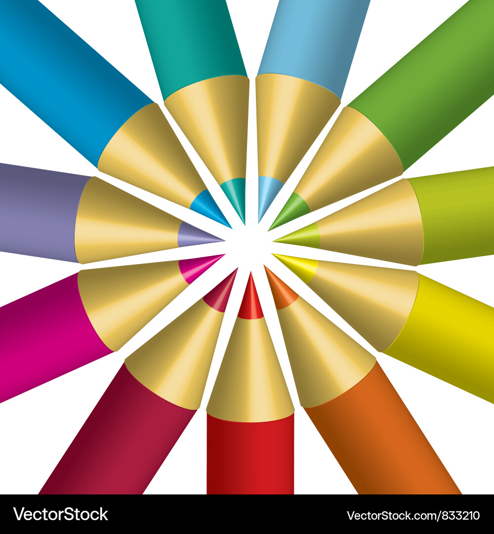 Colorful pencils Royalty Free Vector Image - VectorStock