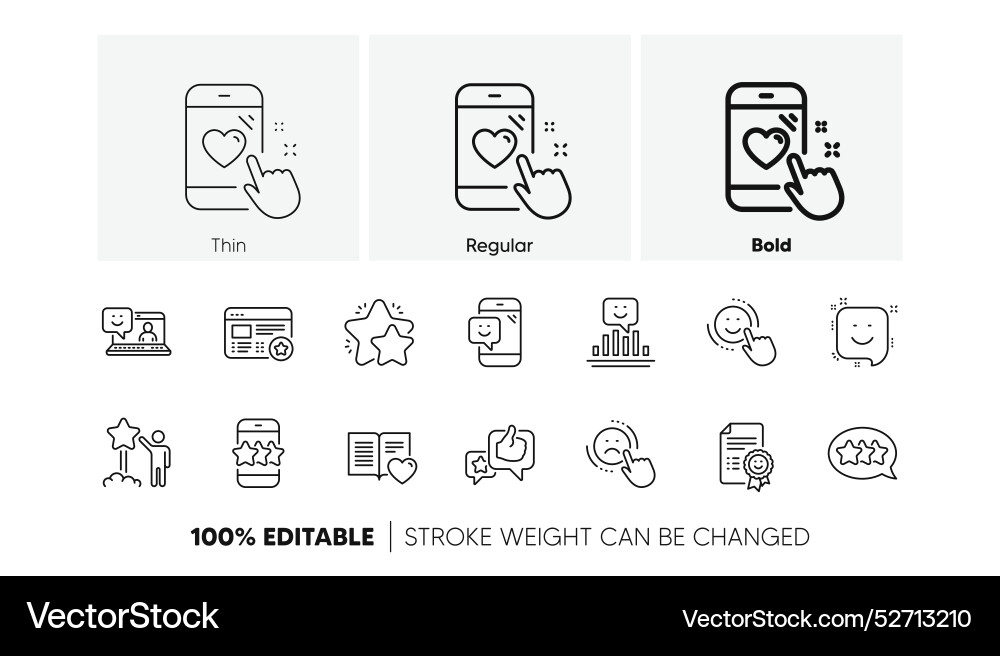 Feedback line icons user opinion customer Vector Image Feedback line icons user opinion customer Vector Image