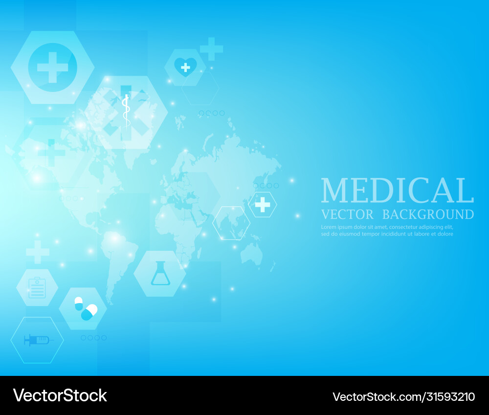 Medical world connection wallpaper Royalty Free Vector Image