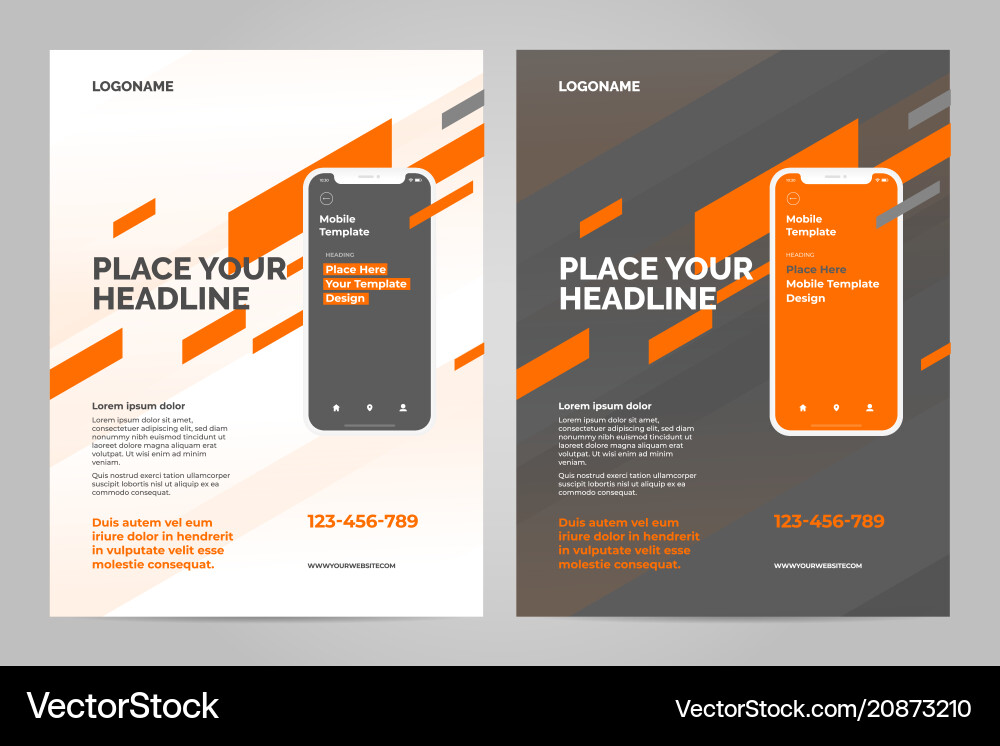 Minimal poster template design Royalty Free Vector Image