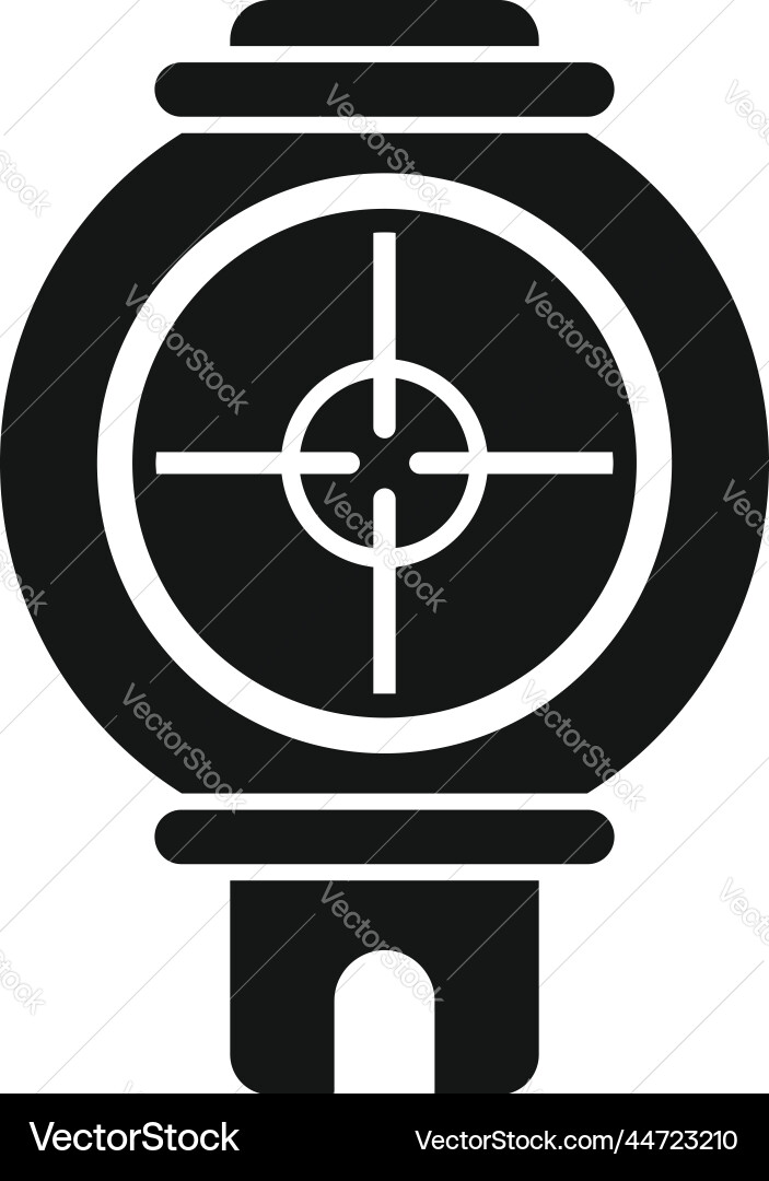 Scope icon simple rifle gun Royalty Free Vector Image