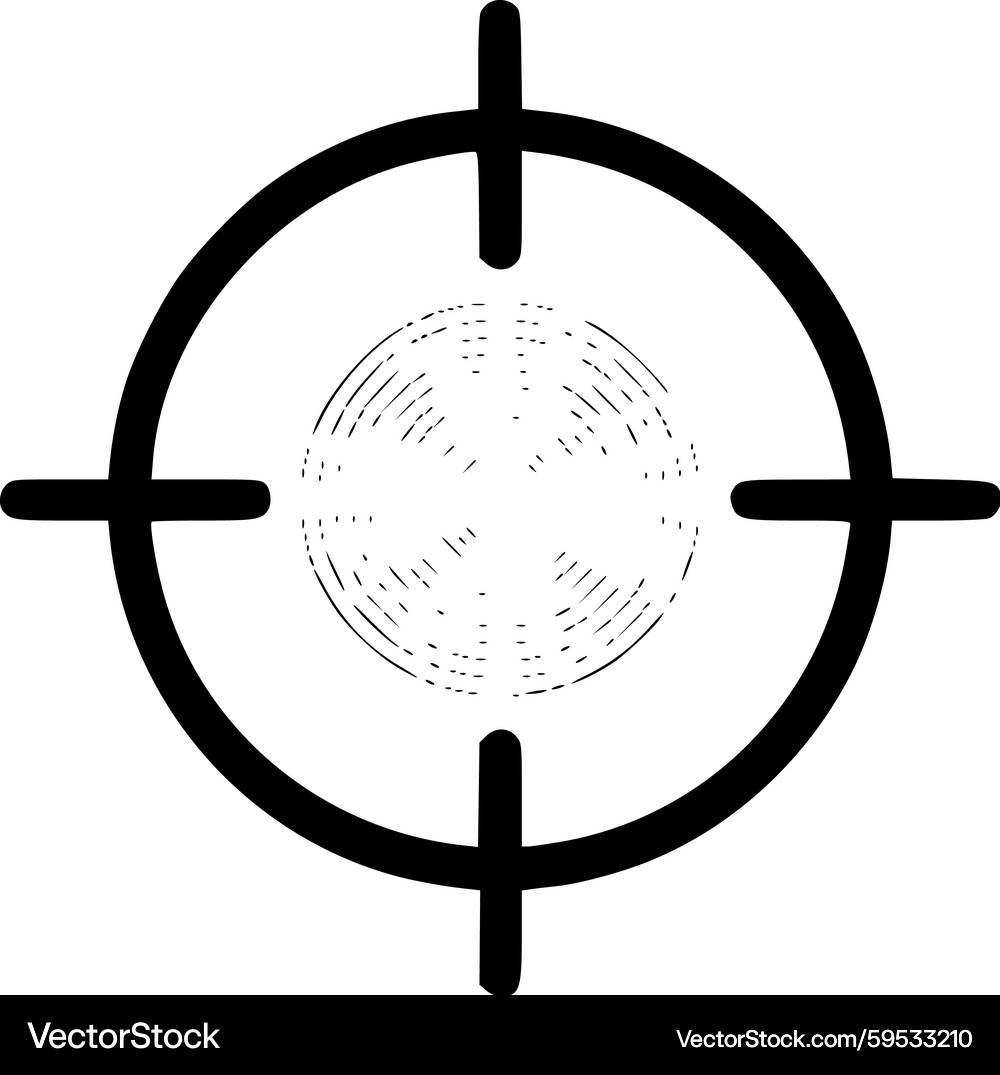 Target Focus Symbol - Precision Mark Royalty Free Vector