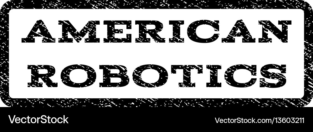 American robotics watermark stamp Royalty Free Vector Image