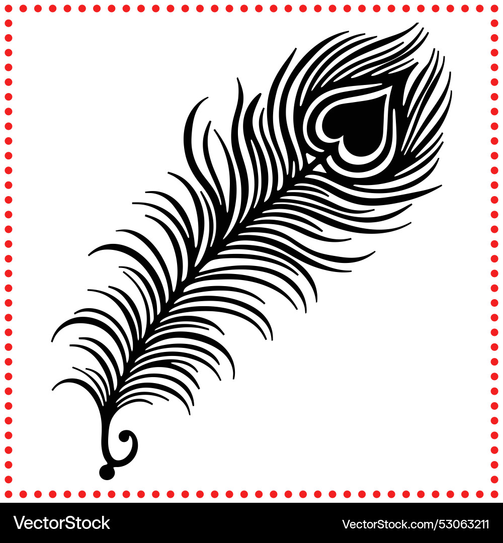 Artistic peacock feather perfect for elegant and Vector Image