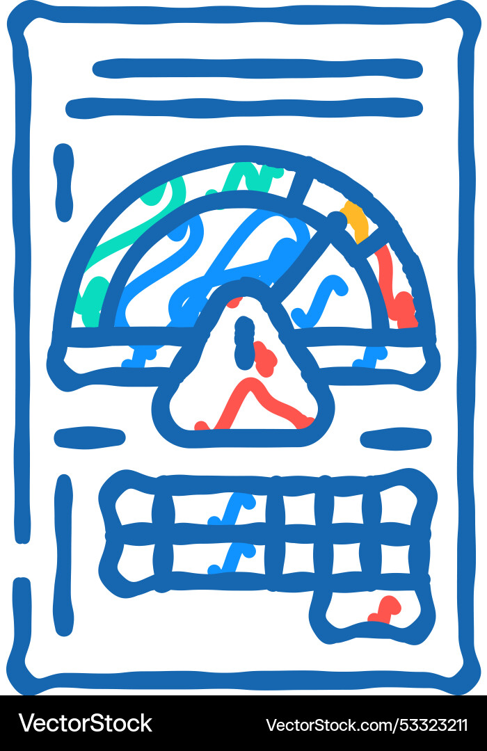 Assessment report risk icon doodle Royalty Free Vector Image
