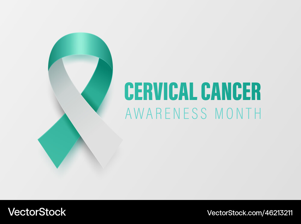 Cervical cancer banner card placard Royalty Free Vector