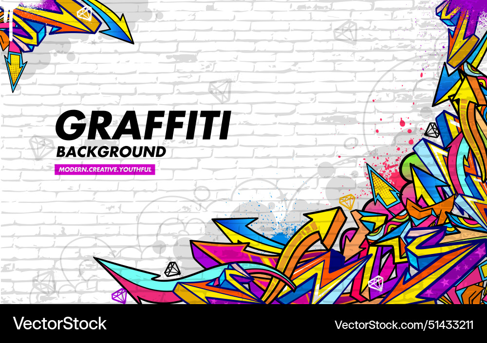 Graffiti background Royalty Free Vector Image - VectorStock